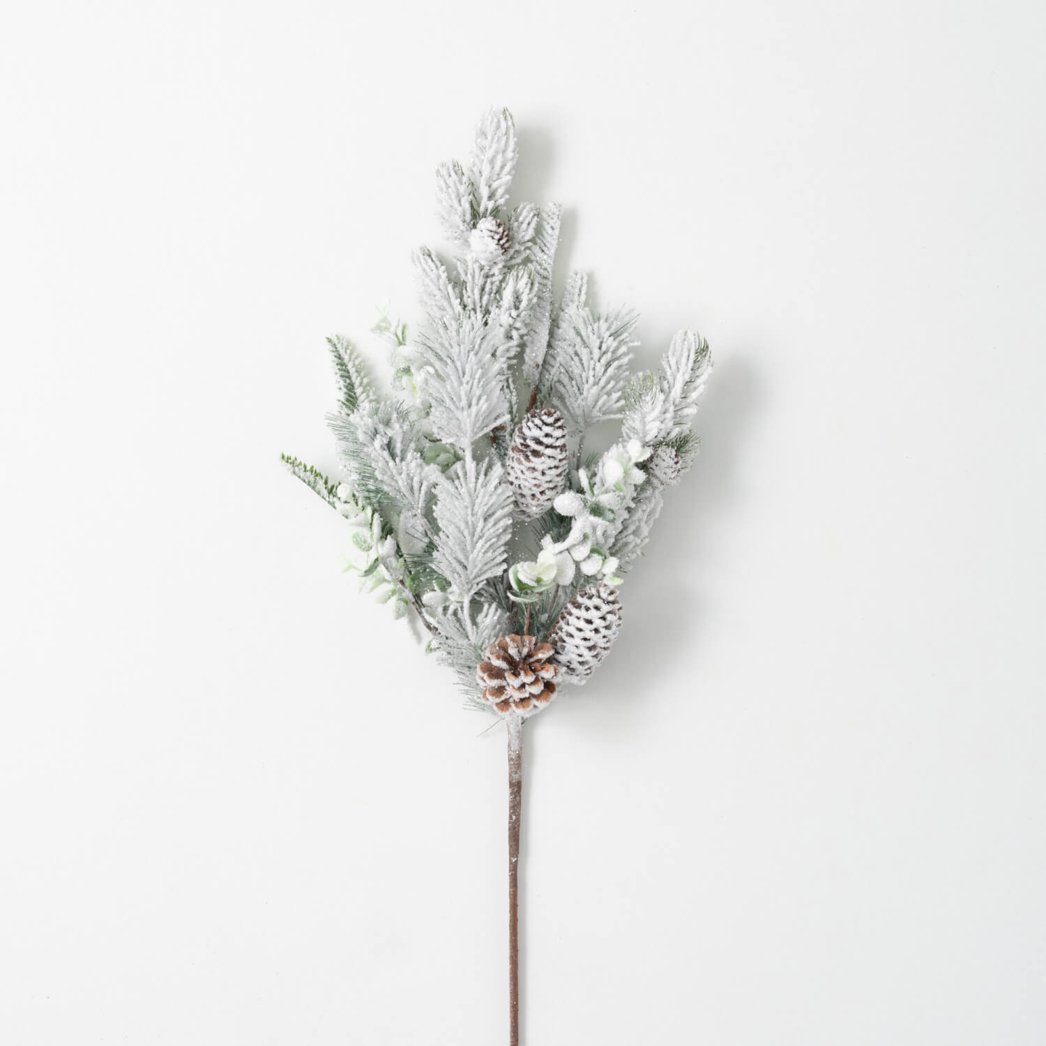 Flocked Pine Spray